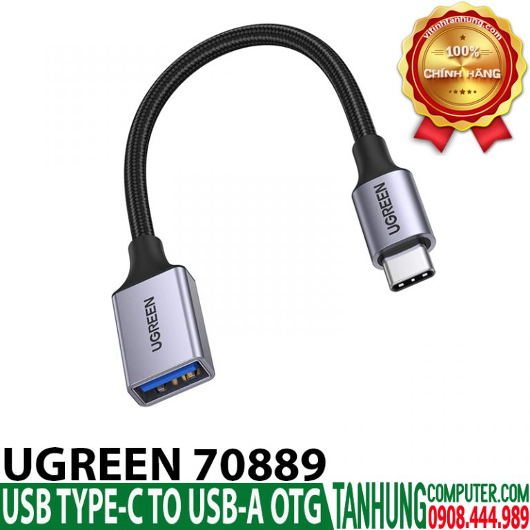 Cáp OTG USB TYPE-C USB 3.0 Ugreen 70889 Vỏ Nhôm Bọc Dù - Ugreen Việt ...