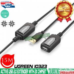 Cáp Nối Dài USB 2.0 15M Ugreen 10323 Có Chip Khuếch Đại Cao Cấp - Ugreen Việt Nam - Tấn Hưng