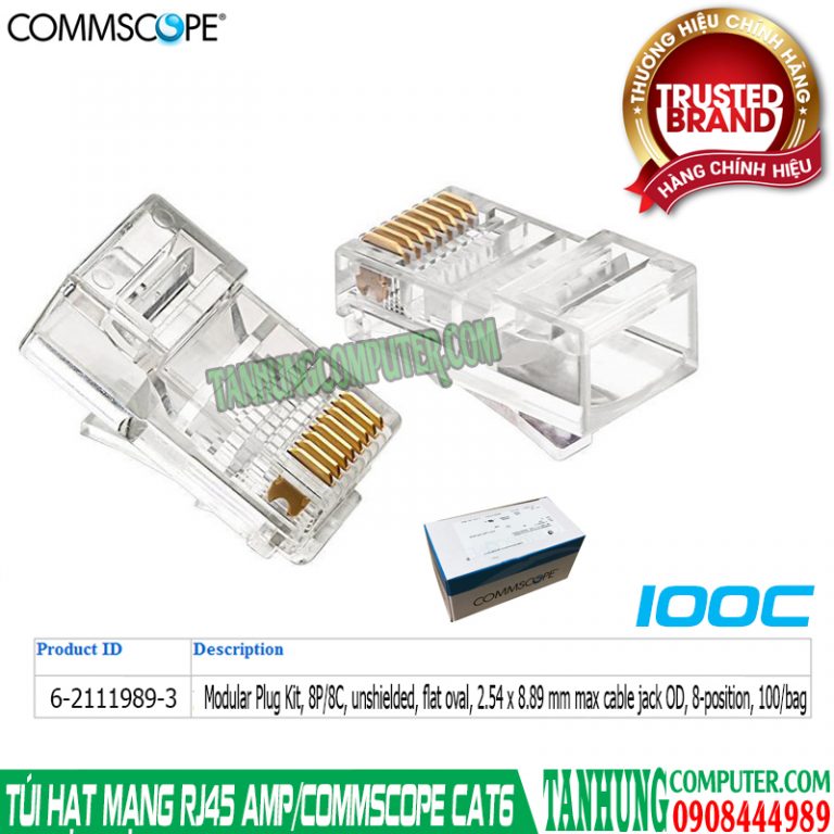 Hộp đầu mạng Commscope/AMP RJ45 Cat6 UTP (100c) - Ugreen Việt Nam - Tấn Hưng